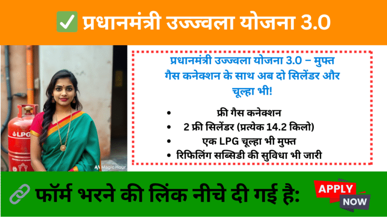 PMUY 3.0 Free Gas Connection Yojana 2025 –Powerful Empowe